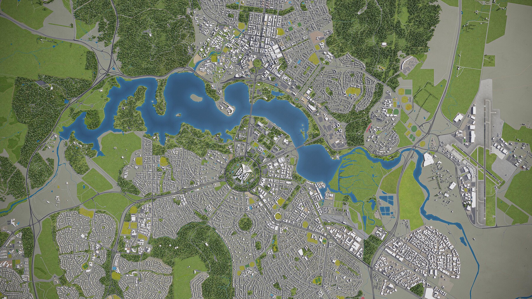 ArtStation - Canberra - 3D city model | Resources