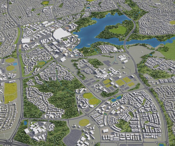 ArtStation - Canberra - 3D city model | Resources