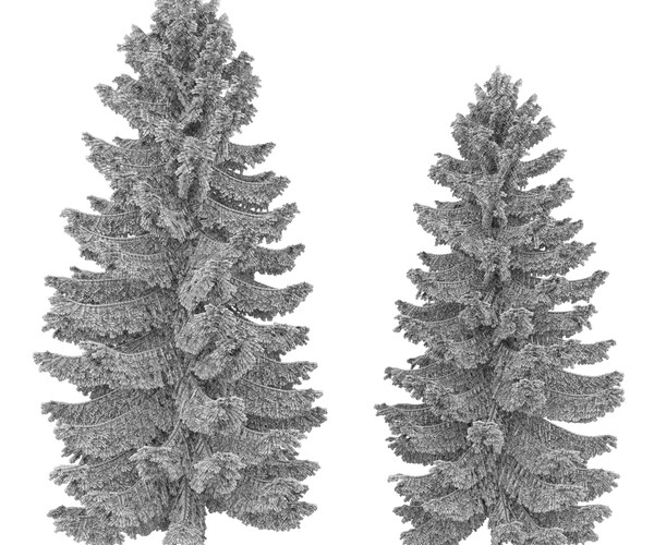 ArtStation - 2 pine tree, High and medium height | Resources