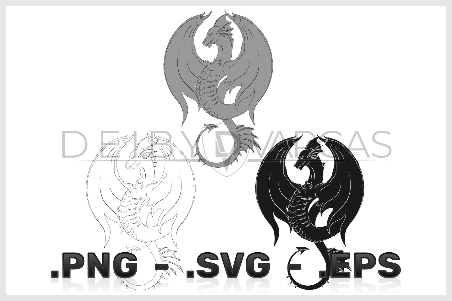 ArtStation - Winged Dragon Vector Design | Artworks