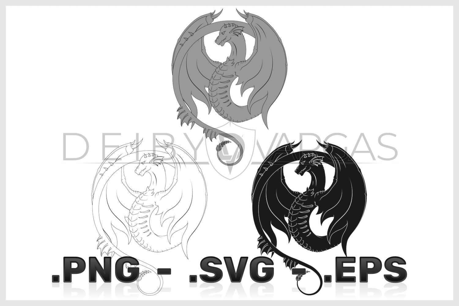 ArtStation - Dark dragon vector design with pentagram. | Artworks