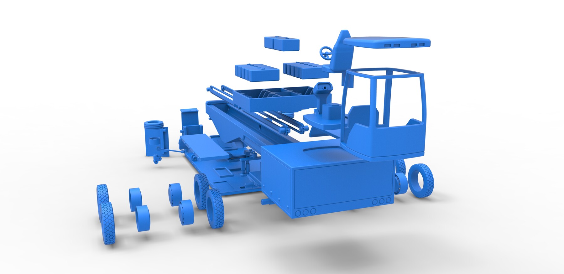 ArtStation - 3D printable Diecast tractor pulling sled Scale 1 to 25 ...