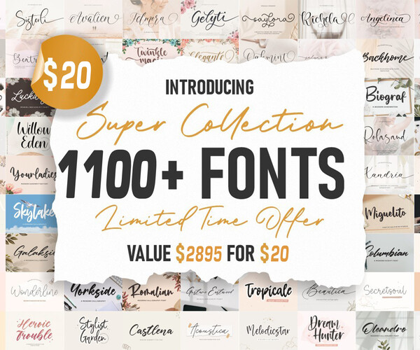 ArtStation - 1100 Awesome Handwritten Font Bundle, Handwritten Text ...