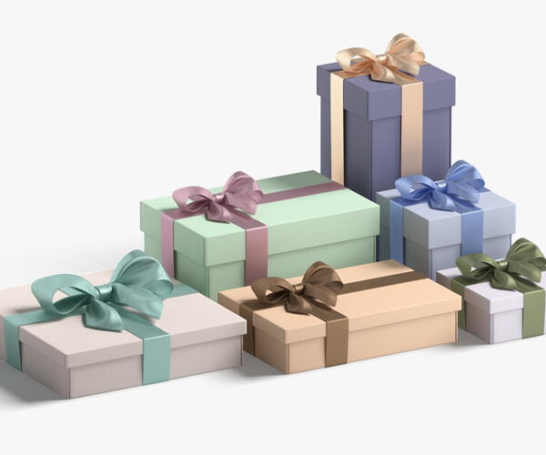 ArtStation - Gift boxes set - 6 box shapes | Resources