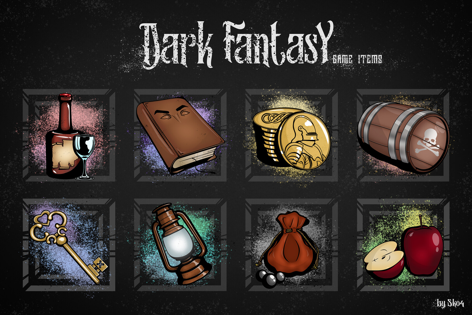 ArtStation - Dark Fantasy Game Items | Game Assets