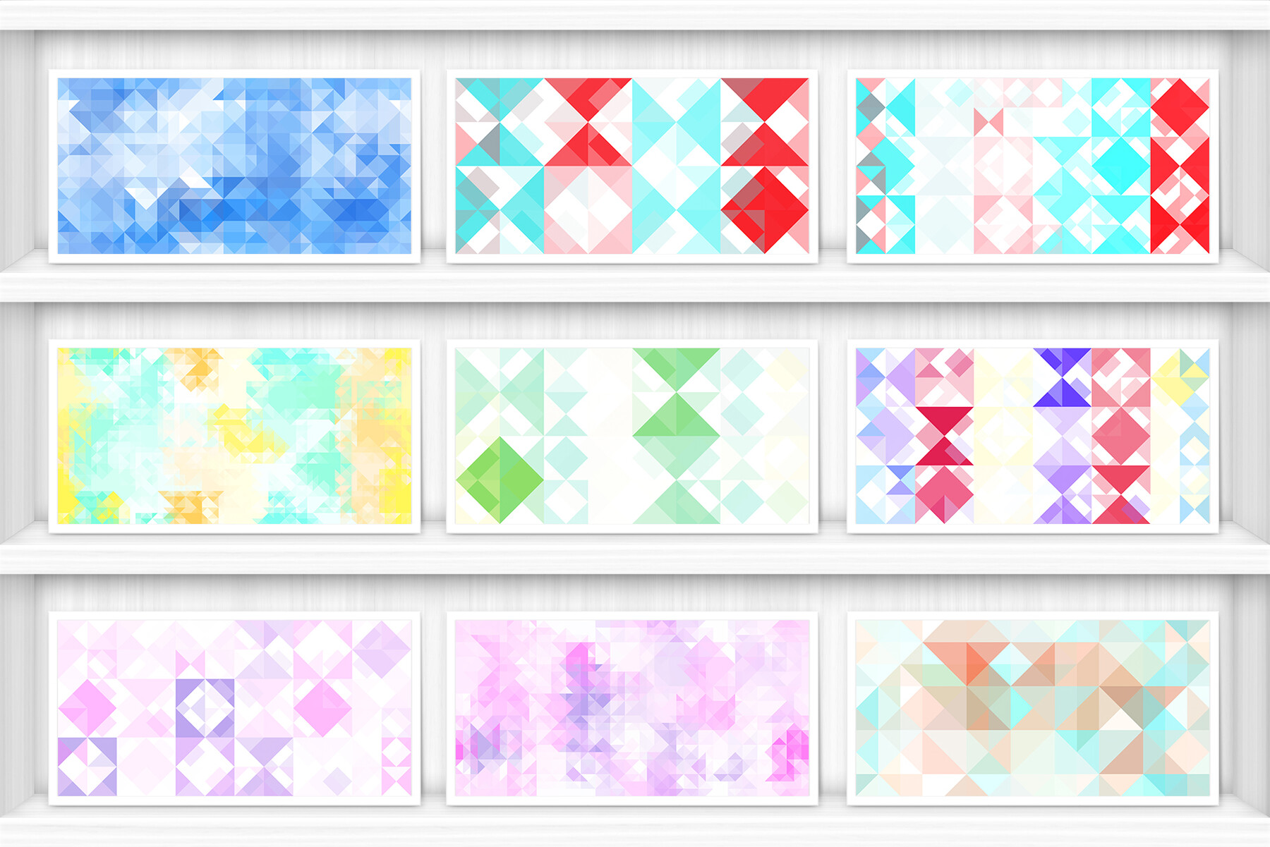 ArtStation - 80 Color Triangles Geometry Background Textures | Artworks