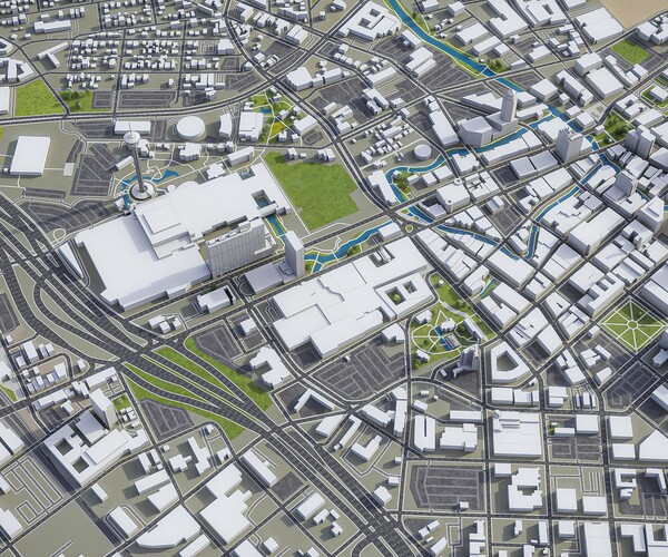 ArtStation - San Antonio - 3D city model | Resources