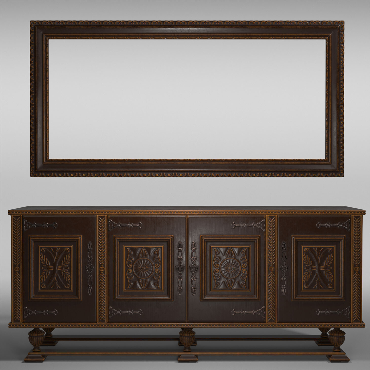 ArtStation - classic console table 3D model | Resources