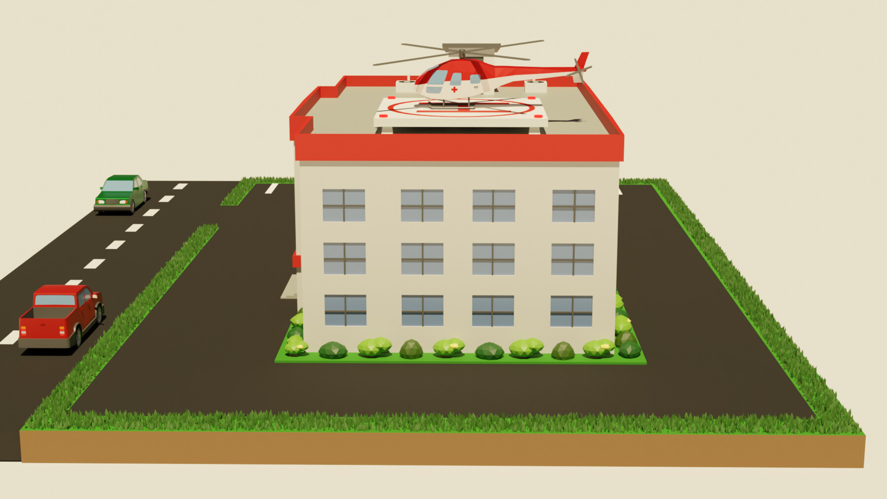 ArtStation - Hospital game ready Low-poly 3D model | Game Assets