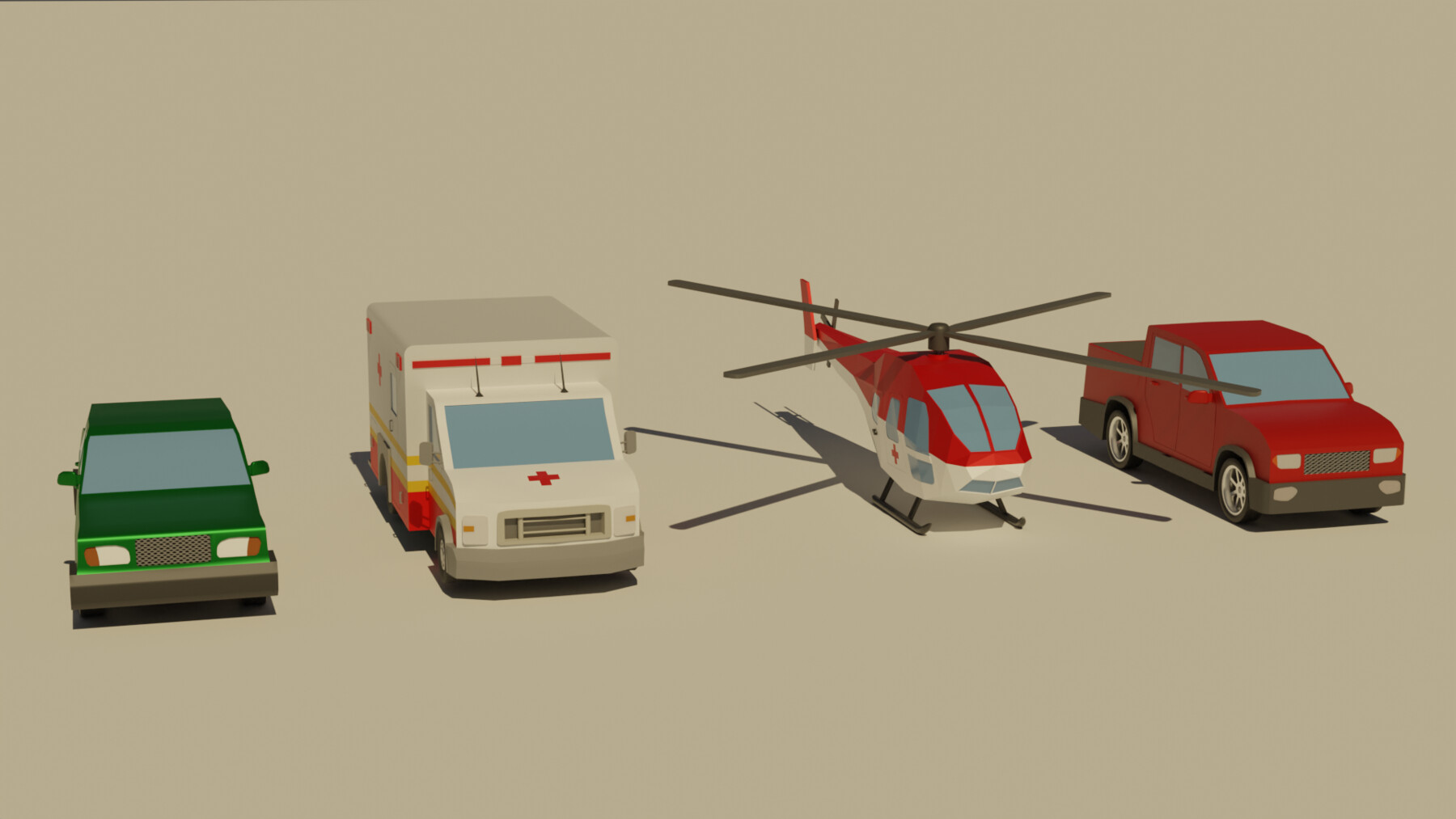 ArtStation - Hospital game ready Low-poly 3D model | Game Assets