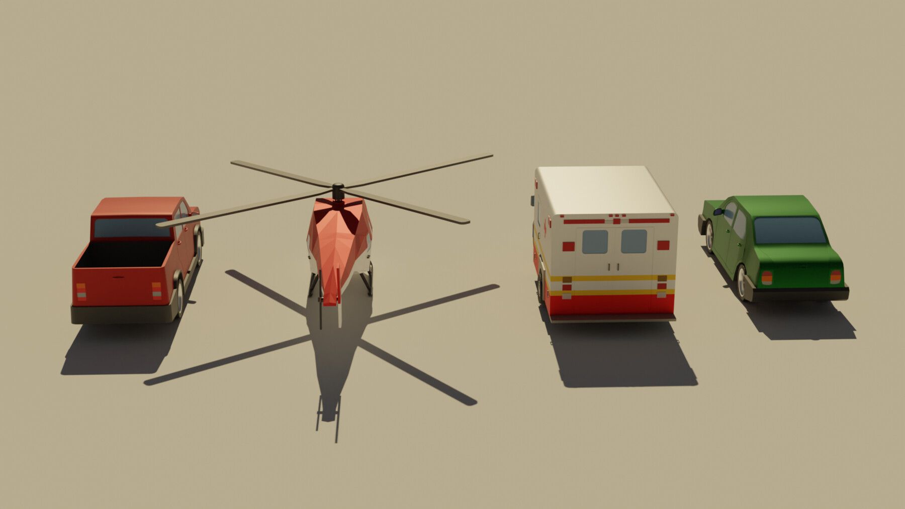 ArtStation - Hospital game ready Low-poly 3D model | Game Assets