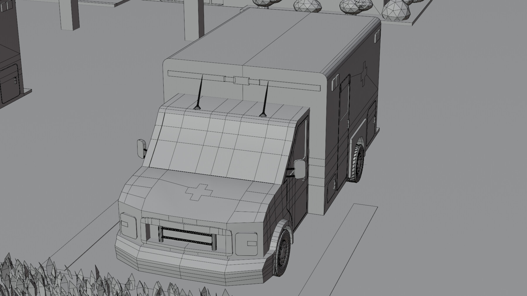 ArtStation - Hospital game ready Low-poly 3D model | Game Assets