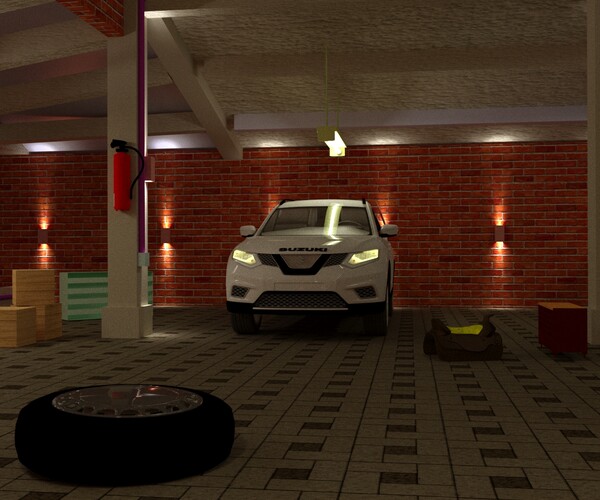 ArtStation - Game Car Garage 3D model | Game Assets