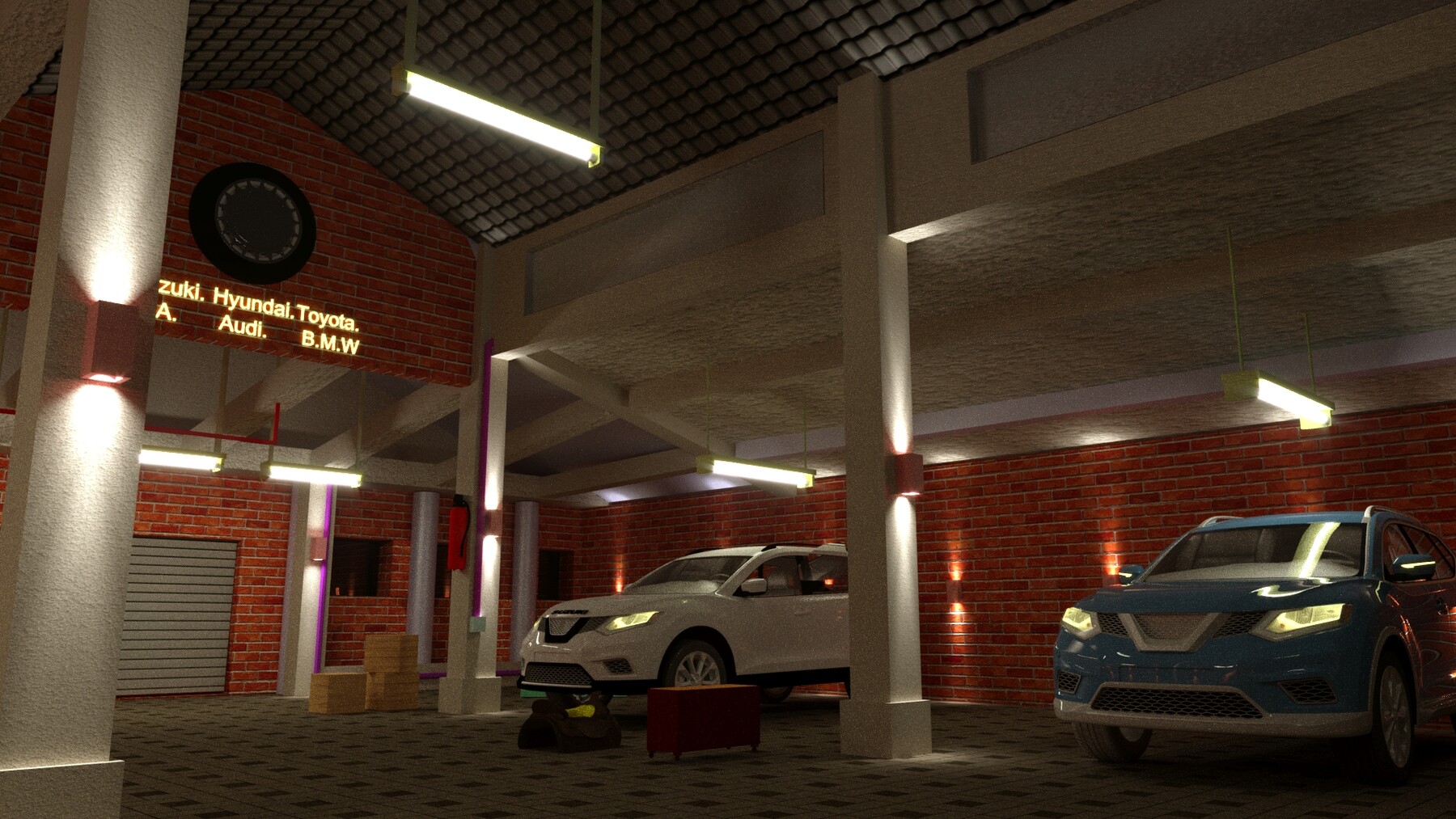 ArtStation - Game Car Garage 3D model | Game Assets