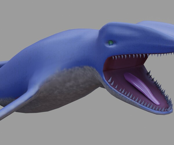 ArtStation - Mosasaurus Low Poly - Rigged | Game Assets