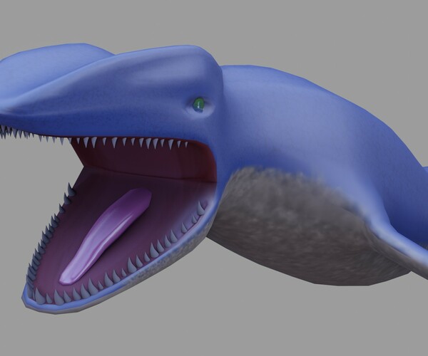 ArtStation - Mosasaurus Low Poly - Rigged | Game Assets
