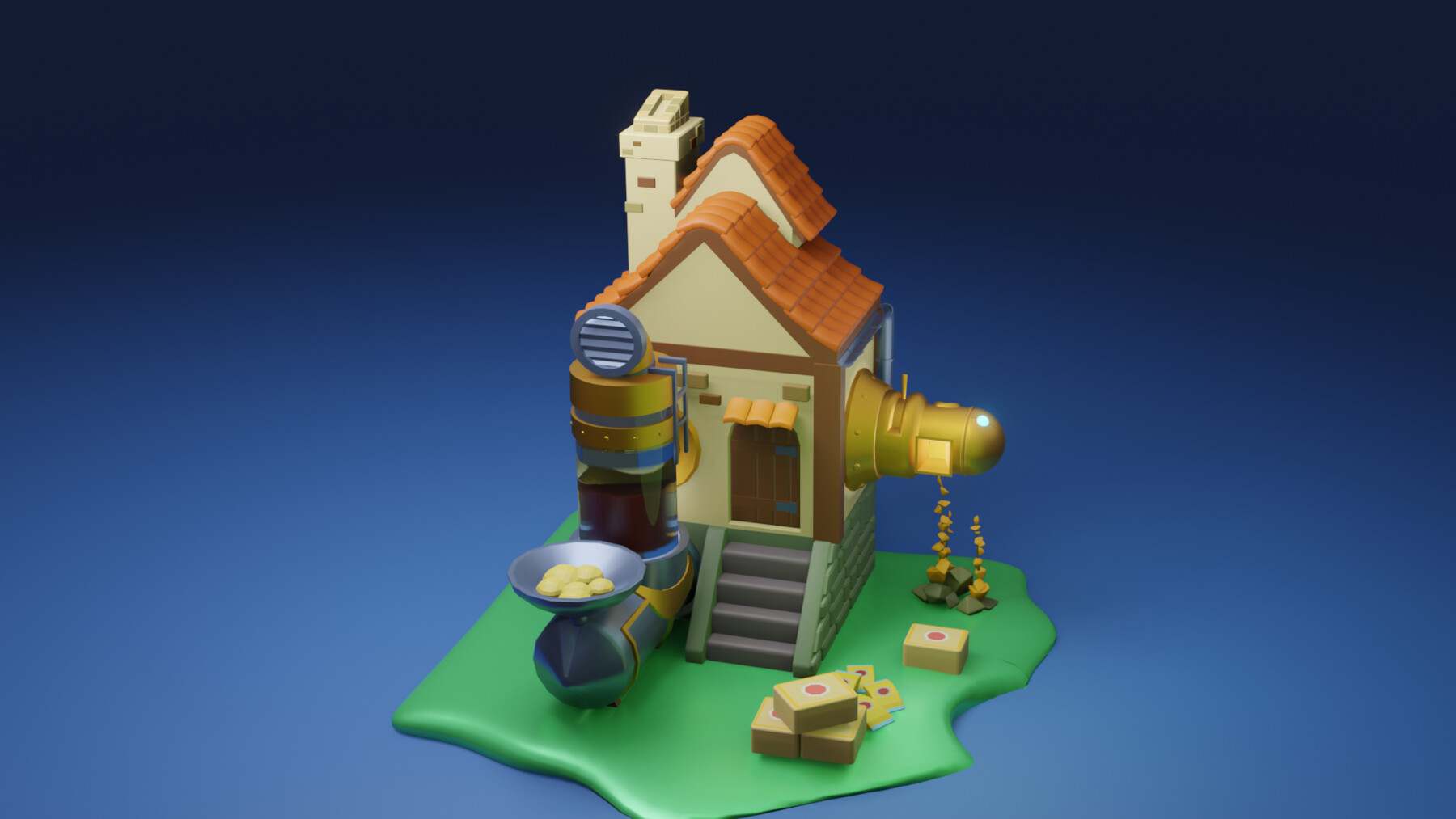 ArtStation - fantasy building collection cartoon | Game Assets