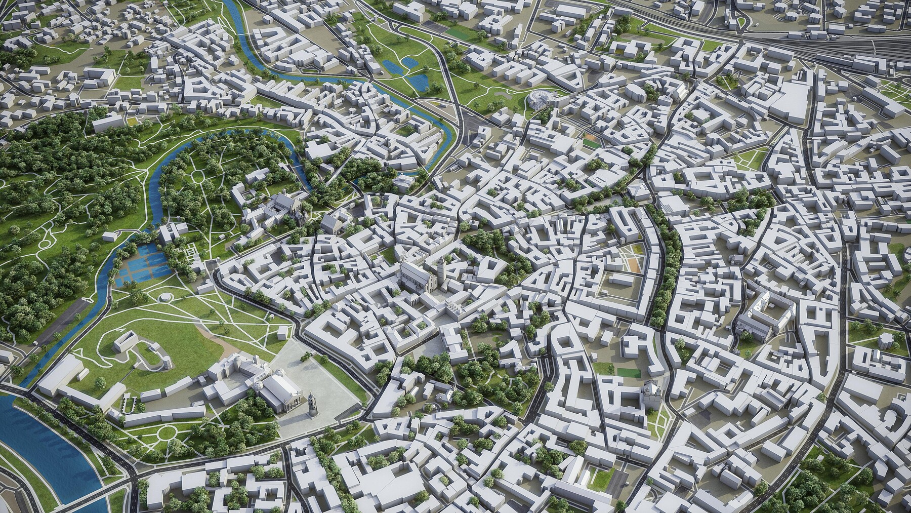 ArtStation - Vilnius - 3D city model | Resources