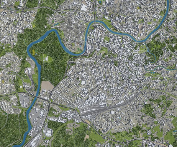 ArtStation - Vilnius - 3D city model | Resources