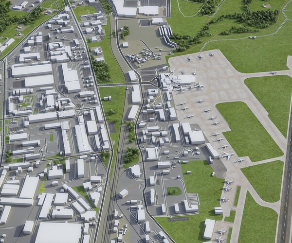 ArtStation - Vilnius - 3D city model | Resources