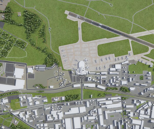 ArtStation - Vilnius - 3D city model | Resources