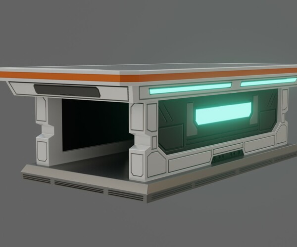 ArtStation - Sci-Fi Work Bench - Low Poly - Game Ready - PBR | Game Assets