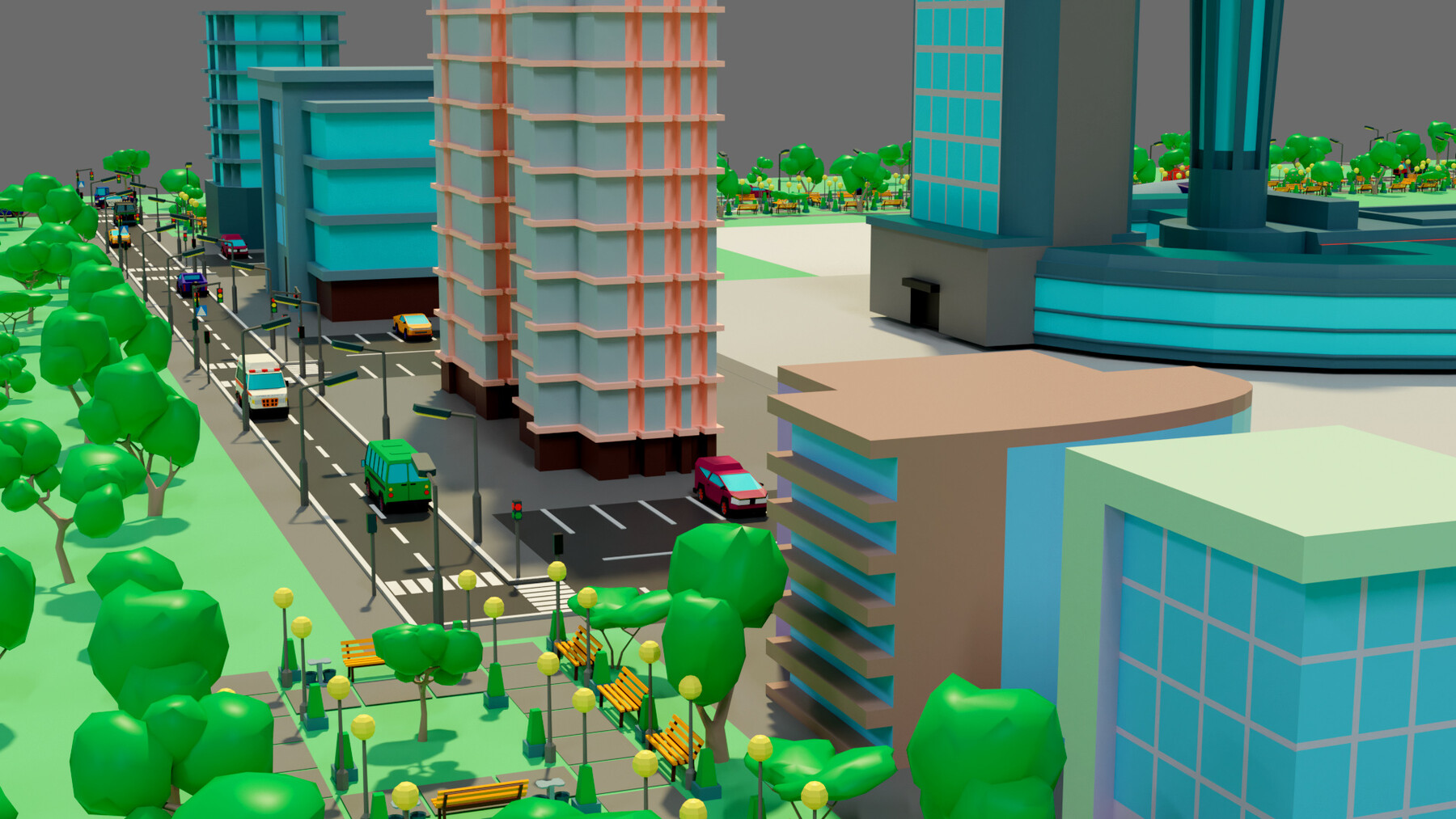 ArtStation - Low poly airport | Game Assets