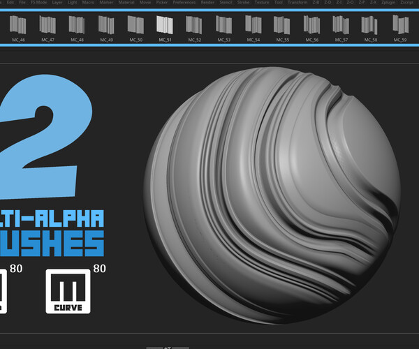 ArtStation - MechaCrust 2: Zbrush Panel Line Brushes | Brushes