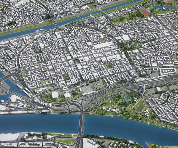 ArtStation - Mannheim - 3D city model | Resources