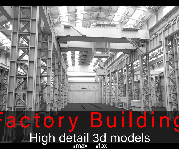 ArtStation - Large Factory Building- High detail 3d models | Resources