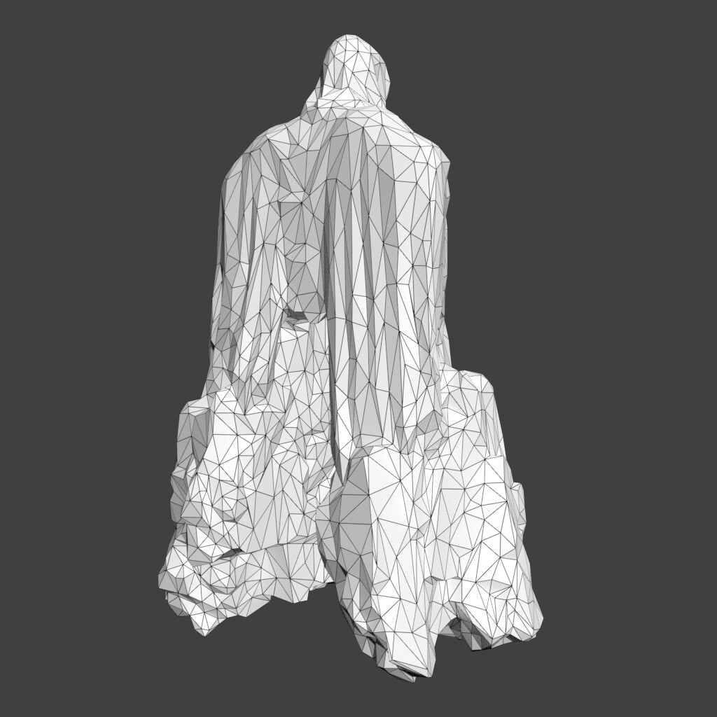 ArtStation - Low poly Giant Gate Cliff Statue 220607 | Game Assets