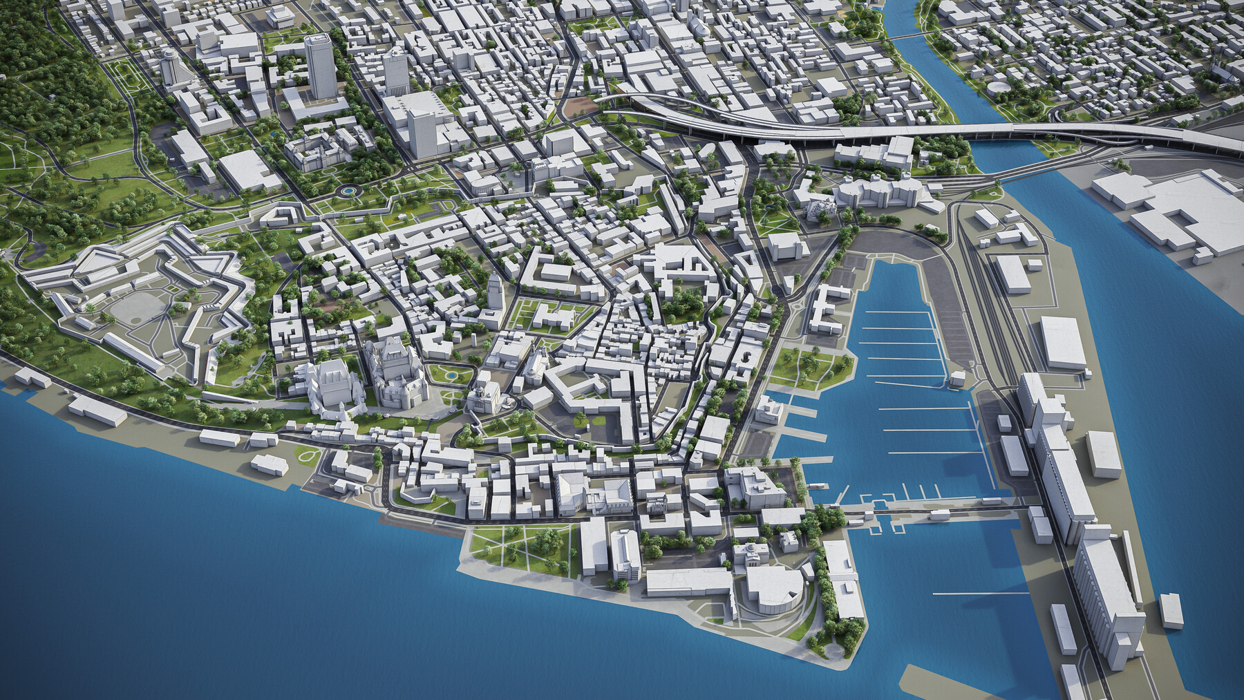 ArtStation - Quebec - 3D city model | Resources