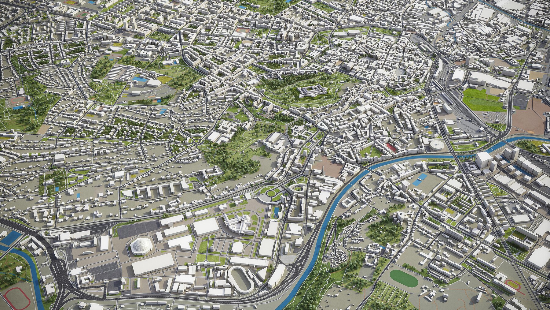 ArtStation - Brno - 3D city model | Resources