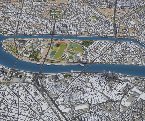 ArtStation - Cairo - 3D city model | Resources