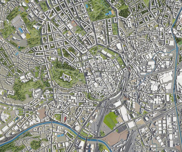 ArtStation - Brno - 3D city model | Resources