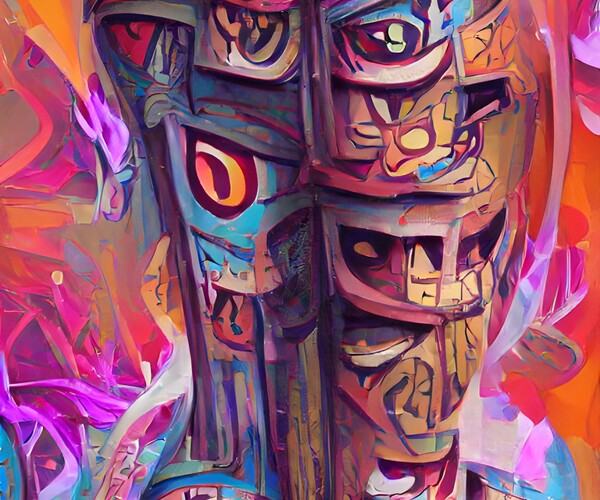 ArtStation - Totem Tribal 1000 Background pack | Artworks