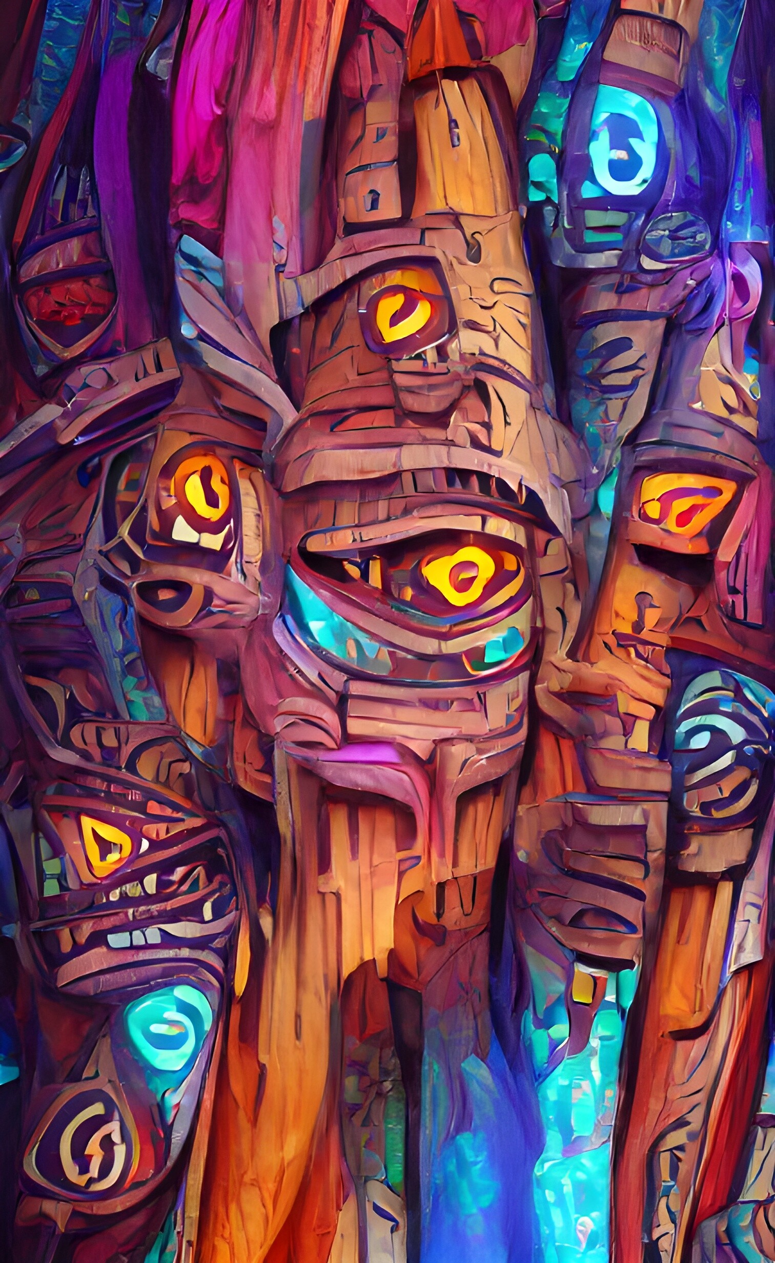 ArtStation - Totem Tribal 1000 Background pack | Artworks
