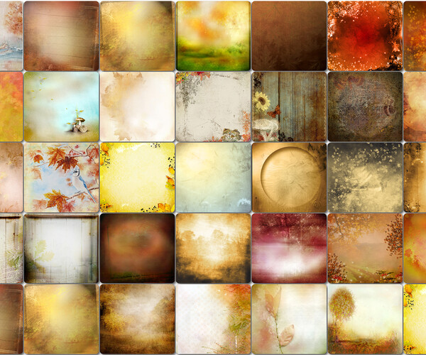 ArtStation - 70 Vintage Fall Papers, Autumn Printable, Scrapbooking ...