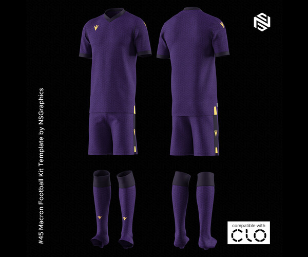 ArtStation - Macron Football Kit for CLO3D & Marvelous Designer | Resources