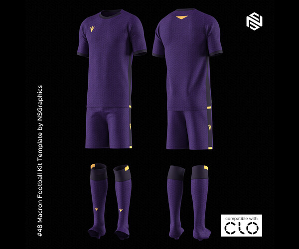 ArtStation - Macron Football Kit for CLO3D & Marvelous Designer | Resources