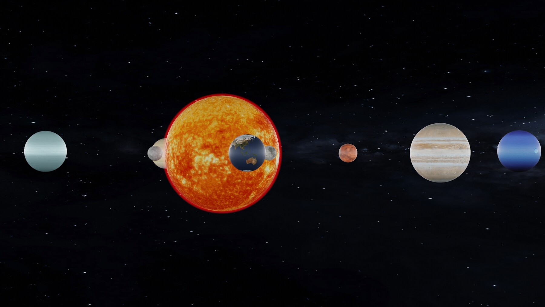 ArtStation - Animated beautiful solar system With Kuiper Belt 3D model ...