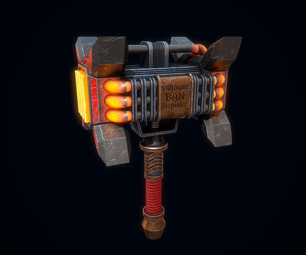 ArtStation - The ultimate BAN hammer | Game Assets