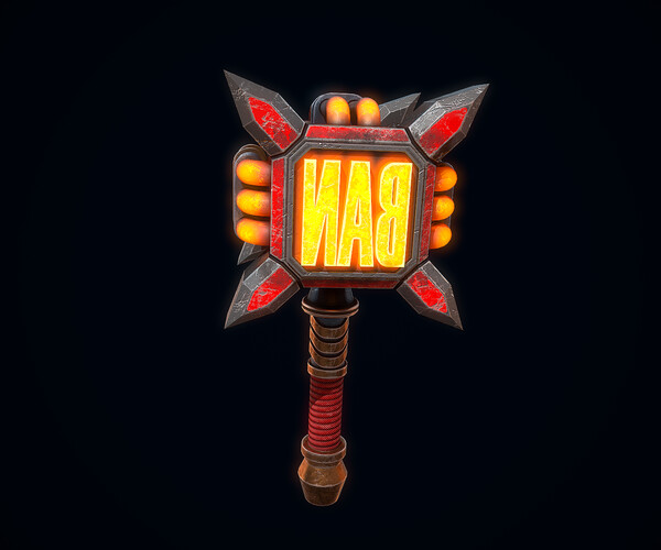 ArtStation - The ultimate BAN hammer | Game Assets