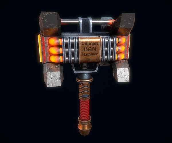 ArtStation - The ultimate BAN hammer | Game Assets