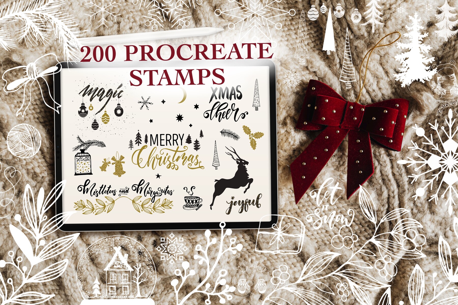 ArtStation - Christmas Procreate Stamp Brushes | Brushes