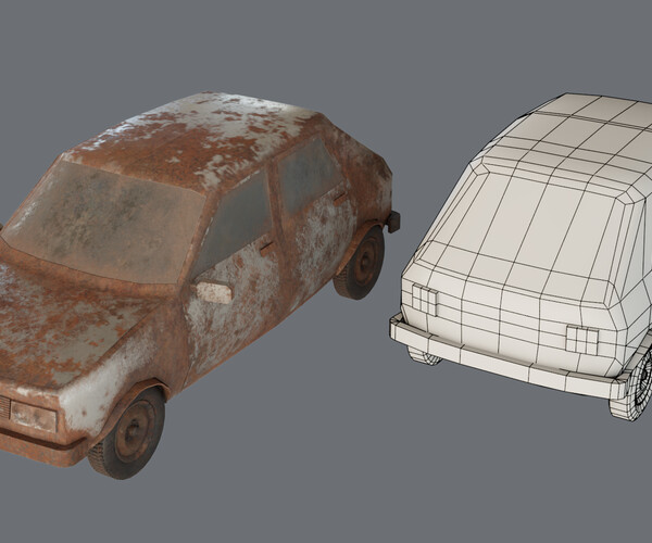 ArtStation - Apocalyptic Damaged Cars | Game Assets