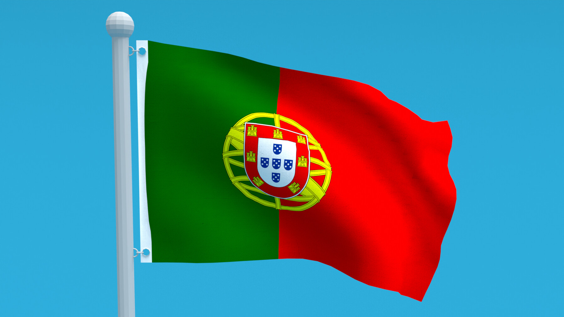 ArtStation - Low Poly Seamless Animated Portugal Flag | Resources