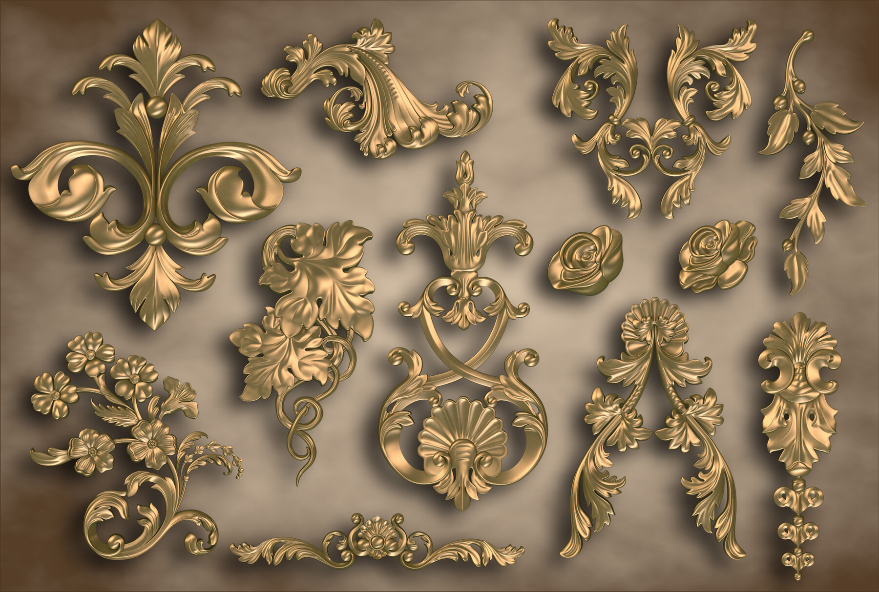 ArtStation - Ornamental Alphas Vol 01 | Brushes