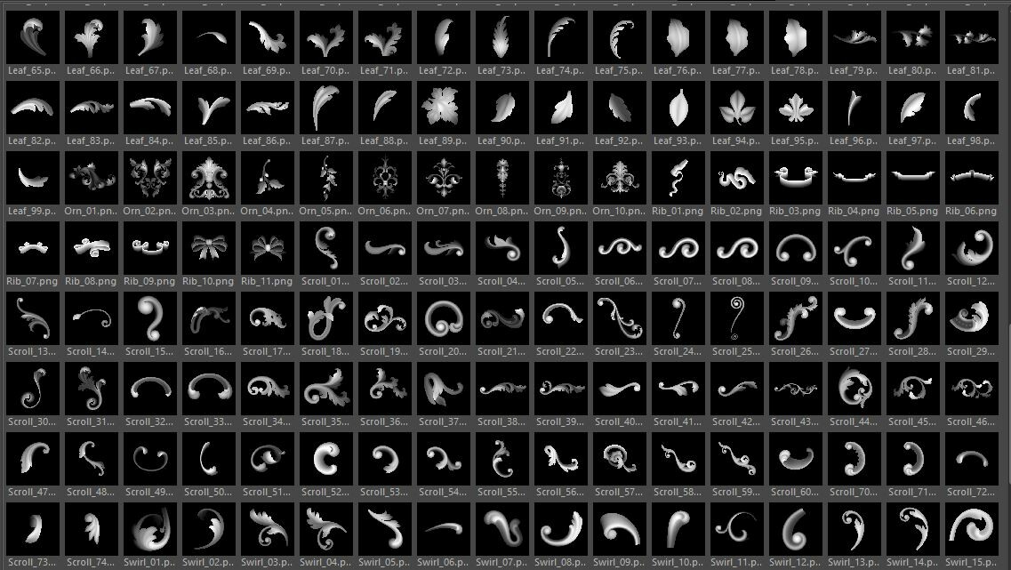 ArtStation - Ornamental Alphas Vol 01 | Brushes