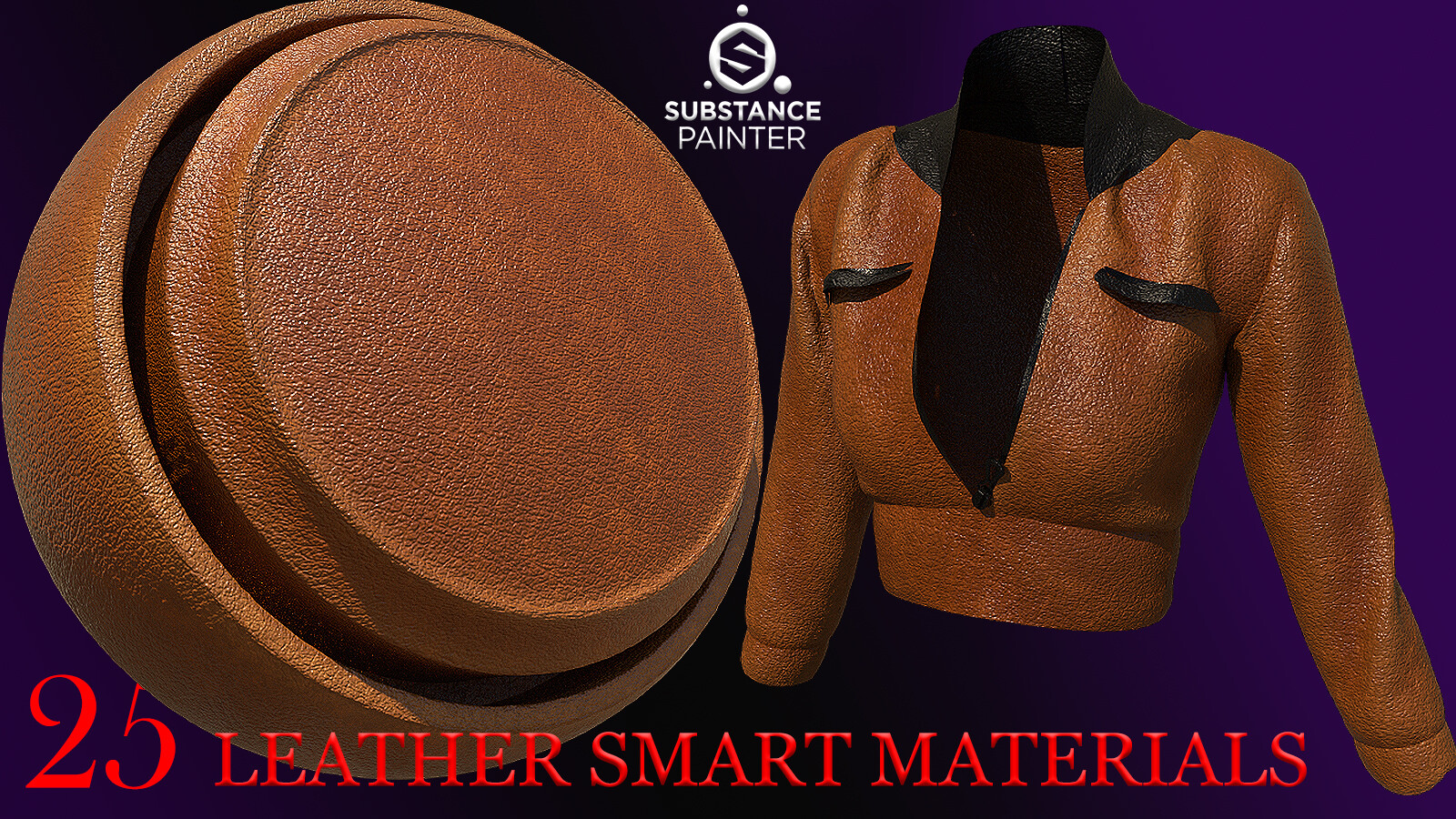 ArtStation - 25 leather smart material_MARALSAMAEILY | Game Assets